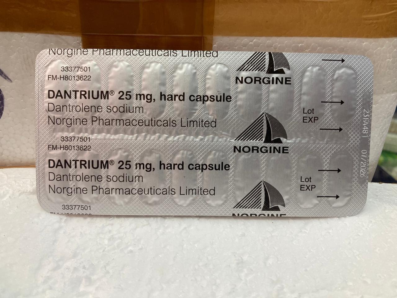 Dantrium25 Mg Capsules(Dantrolene Sodium) – Indocares